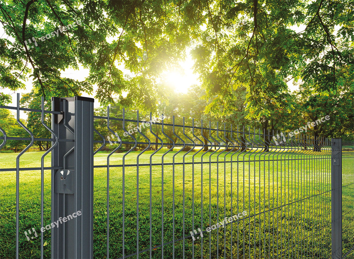 Clôture rigide 3D - poteau Easyclip - easyfence